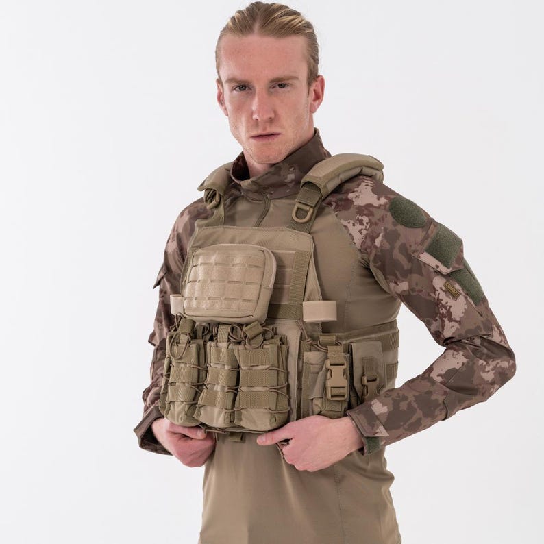 Assault Vest USA Military, Khaki Color Vest, Military Assault Vest ...