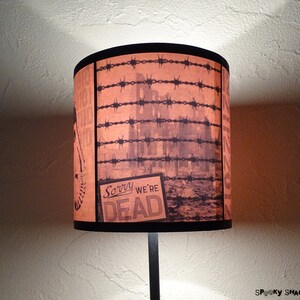 Halloween Decor Orange Gas Mask Lamp Shade Lampshade Post Apocalyptic ...