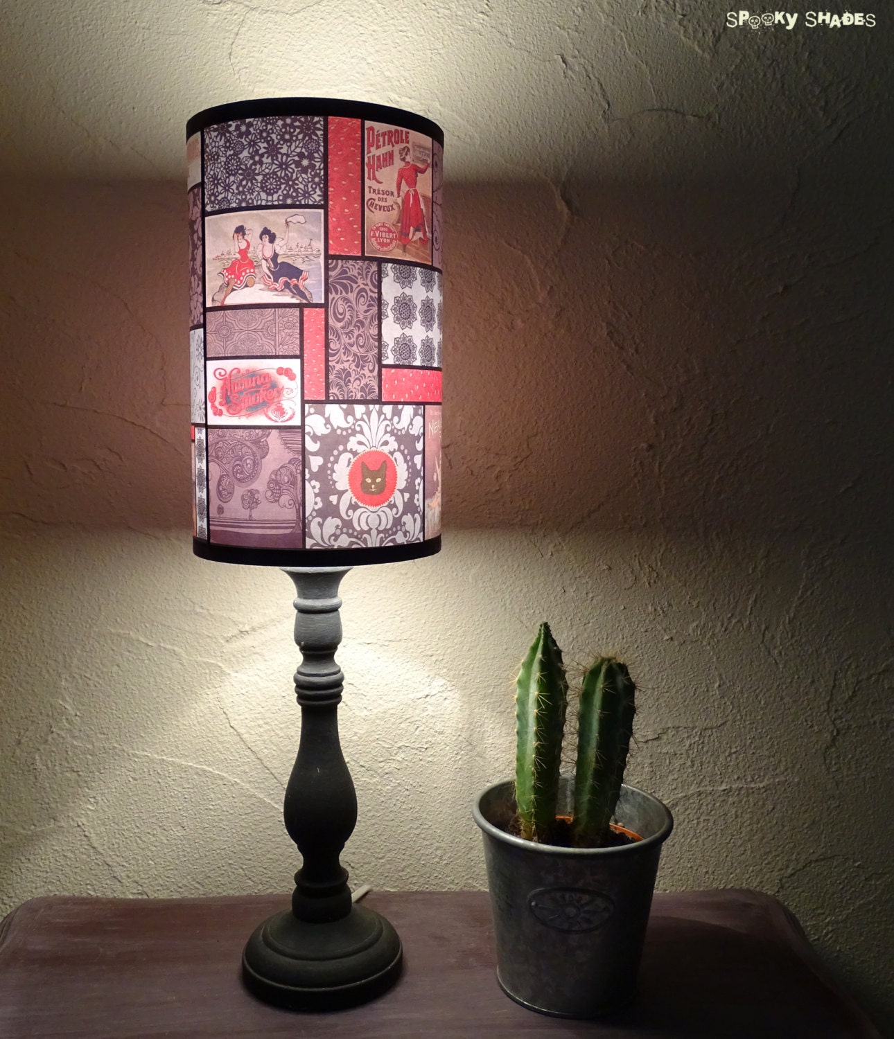 Fall Decor brown bohemian patchwork lamp Shade Lampshade | Etsy