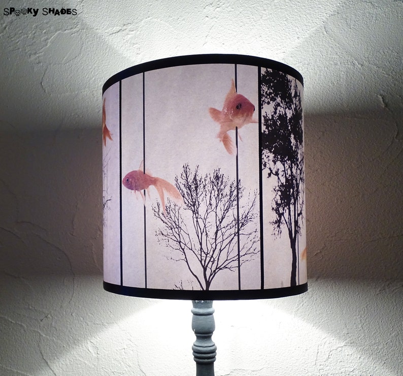 Fish Carousel Lamp Shade Lampshade Goldfish Zen Decor Drum - Etsy