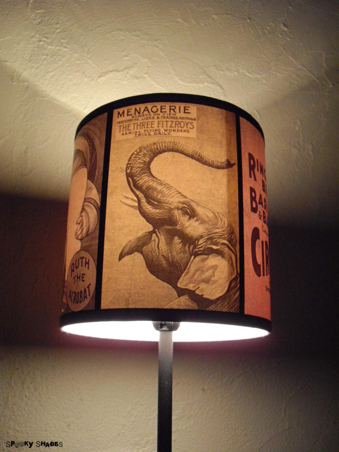 Circus Sideshow Lamp Shade Lampshade Lighting, Drum Lamp Shade, Circus ...