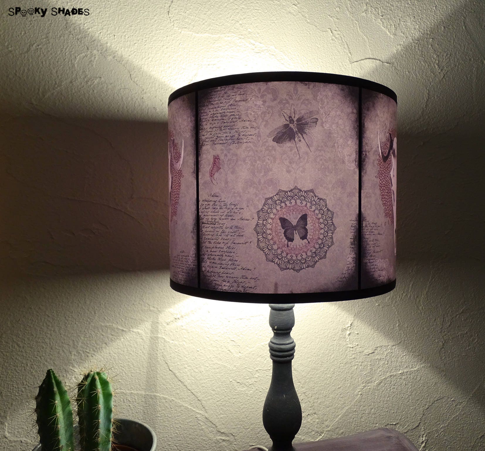 Goat skull lamp shade lampshade pagan decor bohemian rustic | Etsy