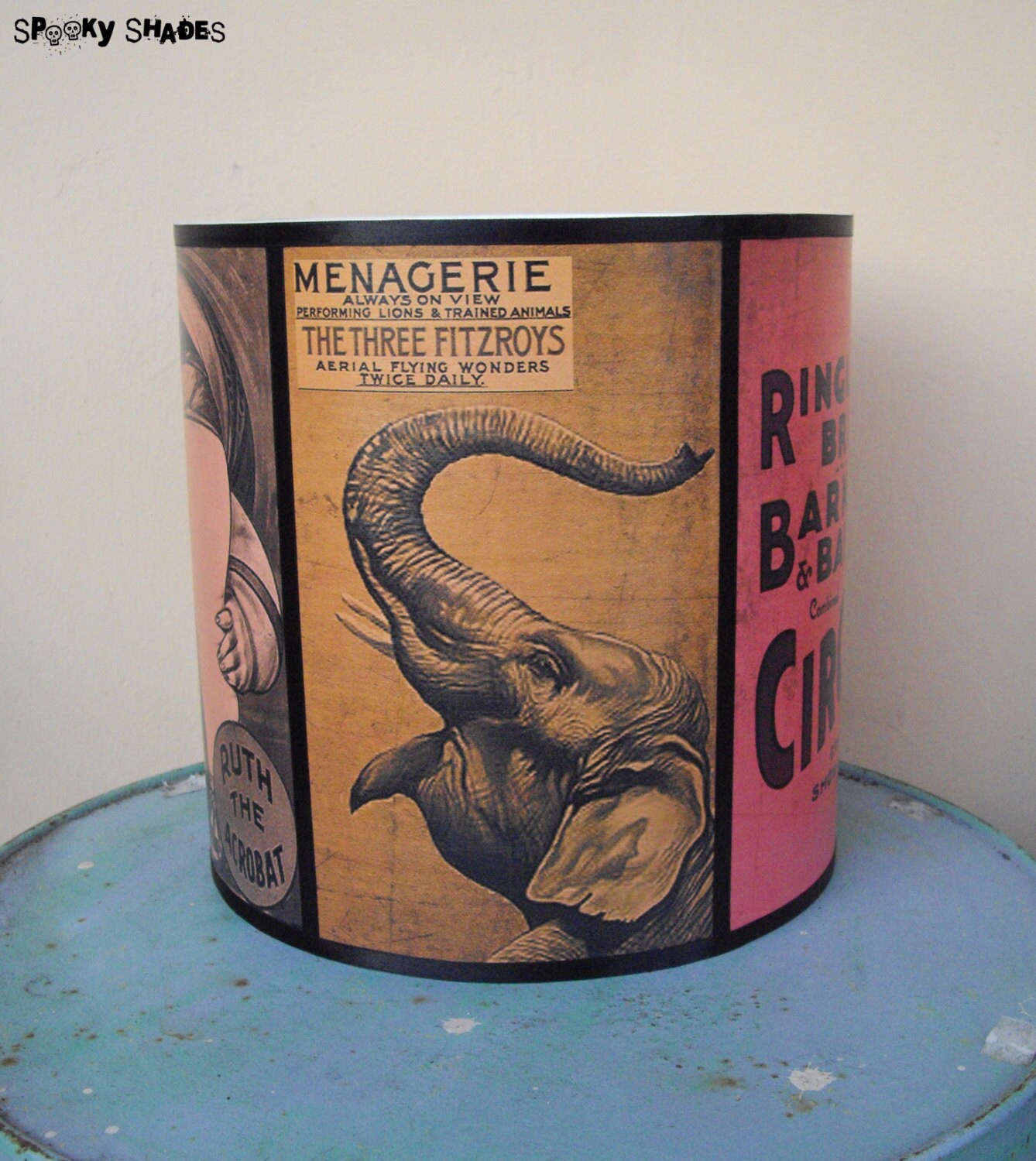 Circus Sideshow Ceiling Pendant Lamp Shade Lampshade Antique - Etsy