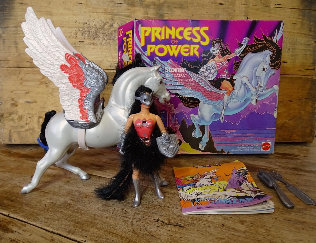 Vintage Catra Doll and Flying Horse Storm in OG Box - She-ra Princess ...