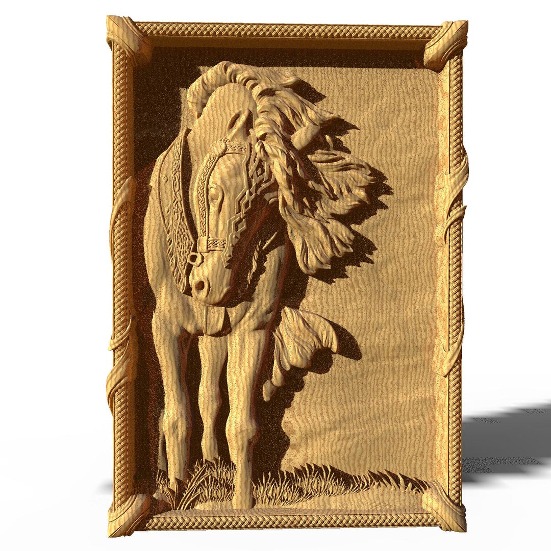 Horse STL File for CNC and 3D Printing Professional Low Mesh Design - Etsy