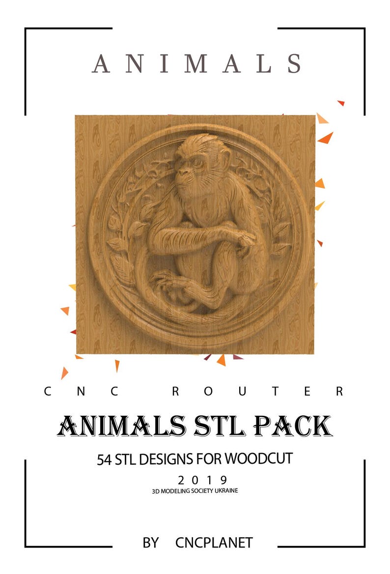 Animal Rounds: 54 STL Files for CNC & 3D Projects Round Animal Designs ...