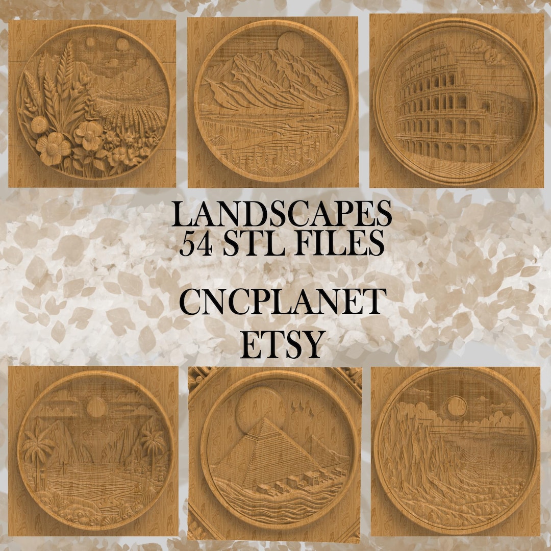 Round Landscape Designs: 54 STL Files for CNC & 3D Printing - Etsy