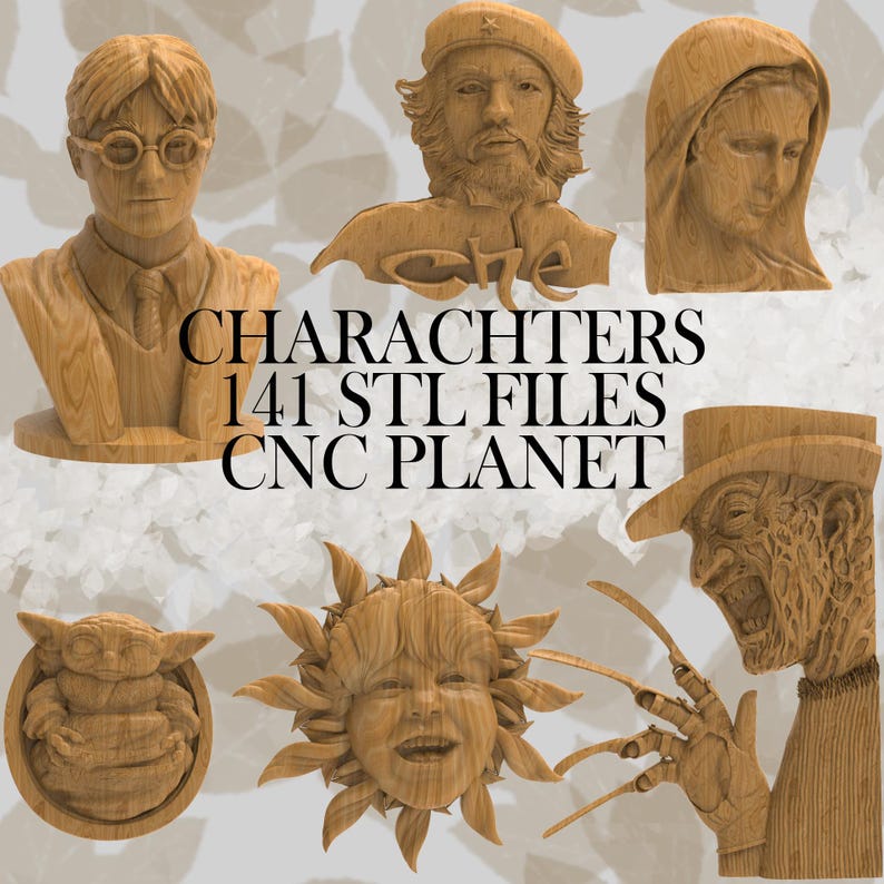 Characters 141 STL Files for CNC & 3D Projects Character-themed Designs ...