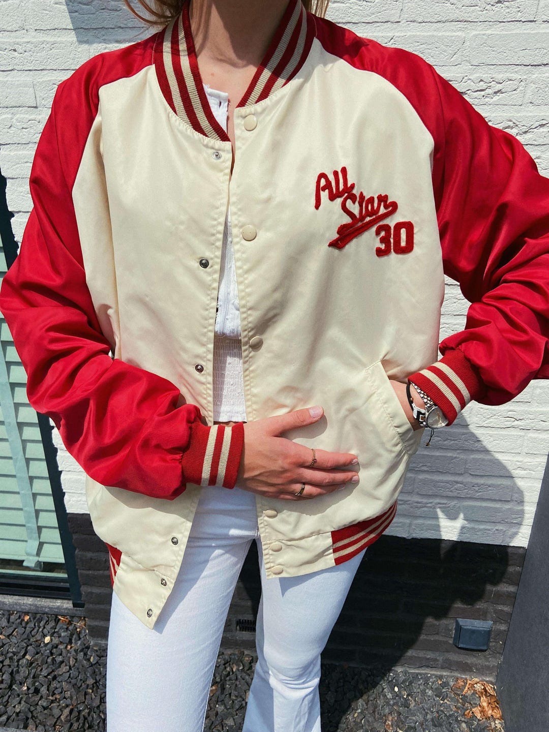 Converse All Star Vintage Varsity Jacket Size XL Baseball Style - Etsy