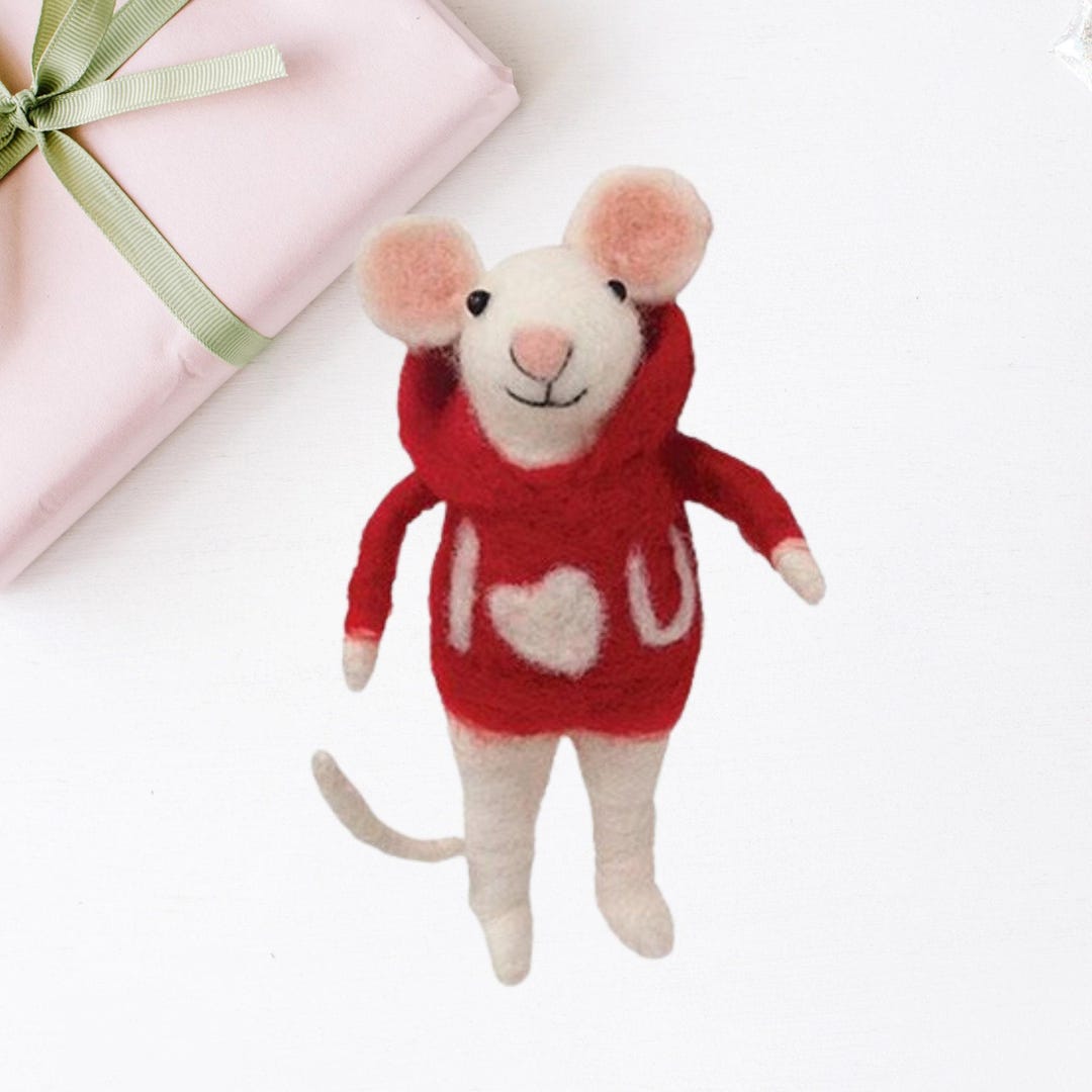 Felt, Felt Mouse, Felt Mouse Ornament, Felt Animals, Felt Ornaments ...