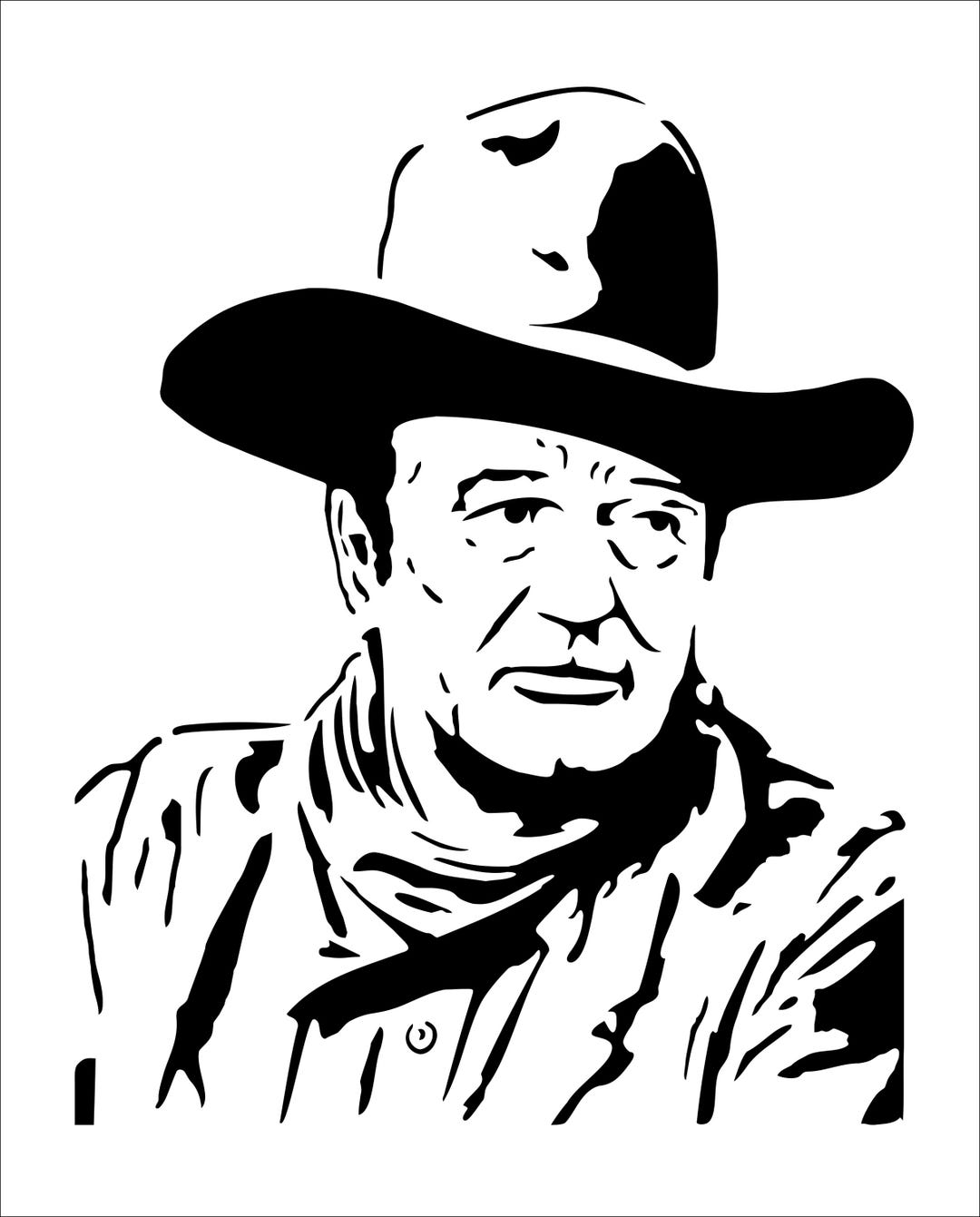 John Wayne – Vector Graphics in DXF, SVG & PNG Format – Digital ...