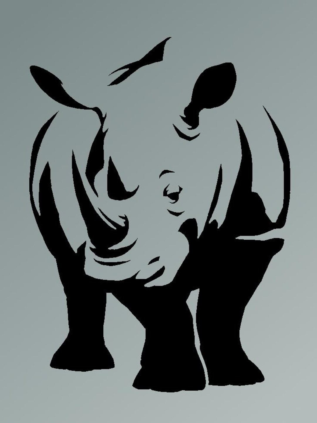 Rhino Vector Graphic – DXF, SVG & PNG – Digital Download for Your Own ...