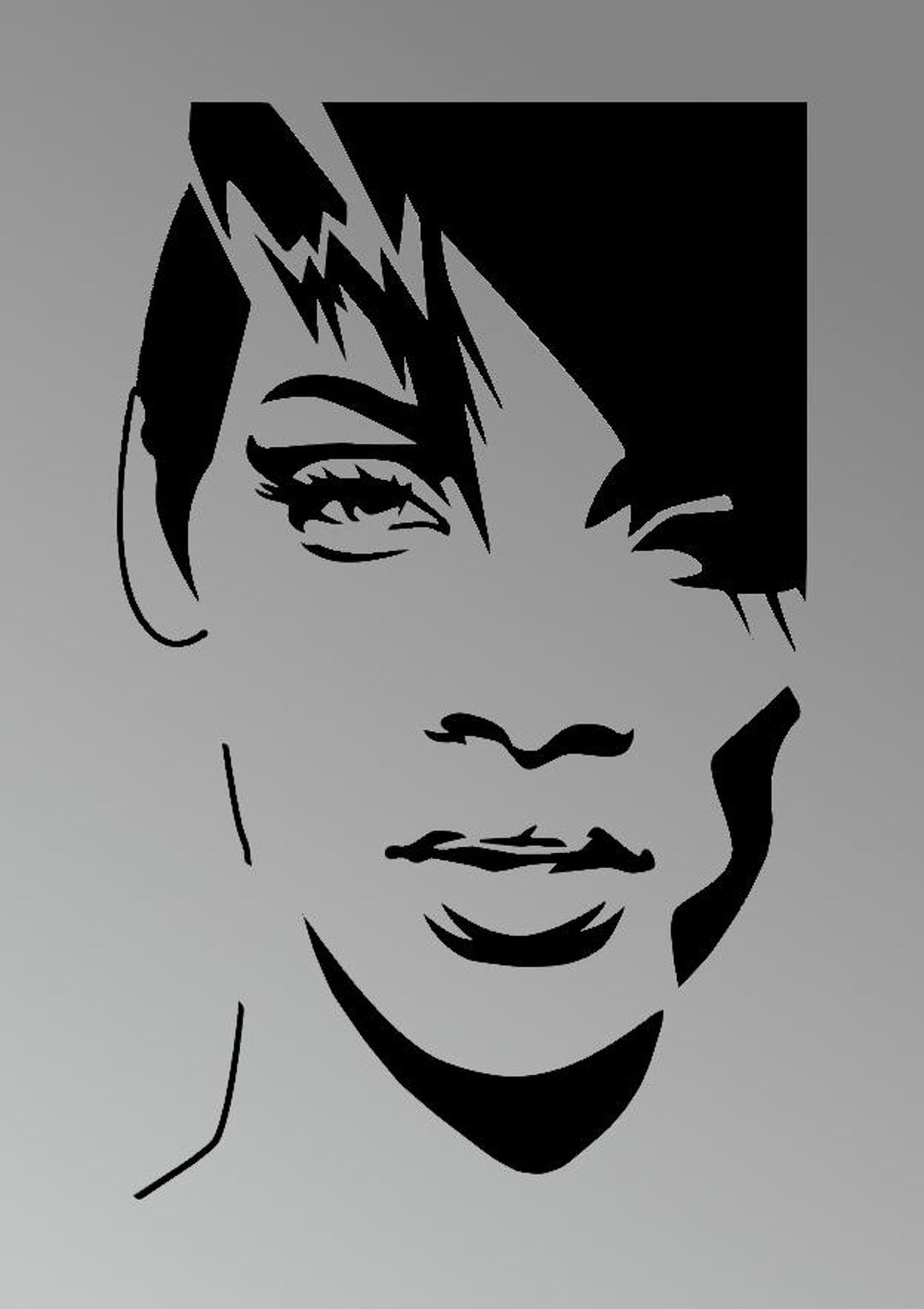 Rihanna DXF, SVG & PNG File Download - Etsy