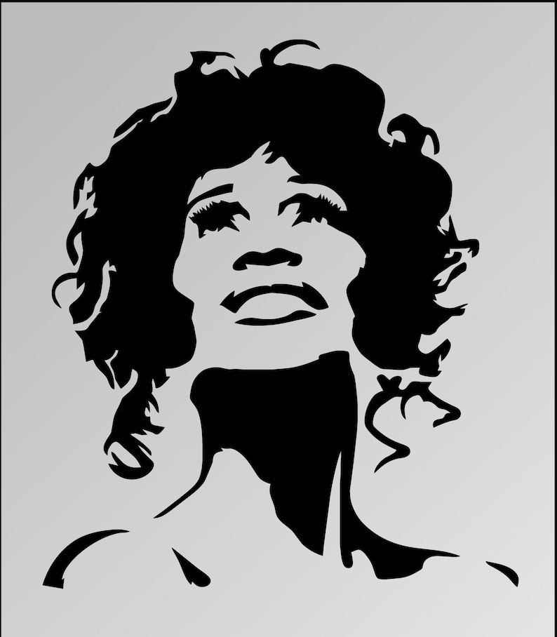 Whitney Houston DXF, SVG & PNG File Download - Etsy