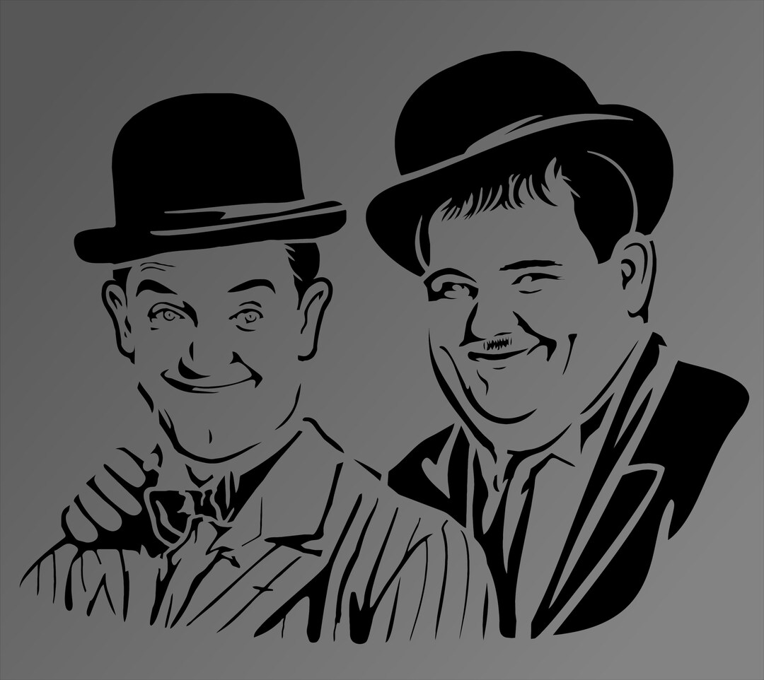 Laurel and Hardy – Vector Graphics in DXF, SVG & PNG Formats – Digital ...