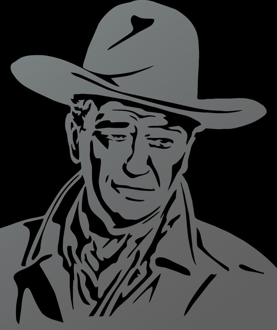 John Wayne – Vector Graphics in DXF, SVG & PNG Format – Digital ...