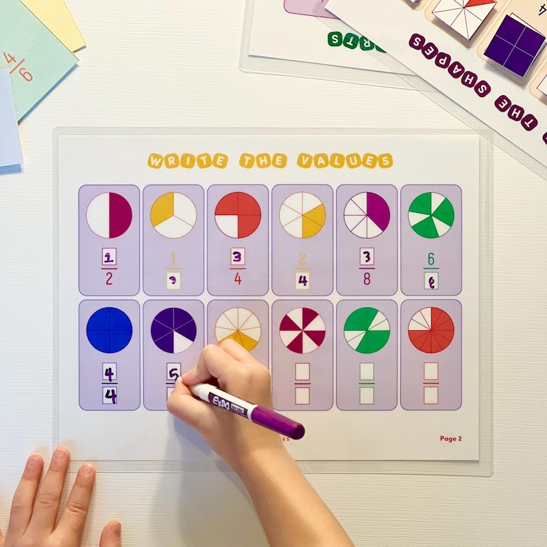 Fractions Learning Activity Printable - Math Activity Worksheets and ...