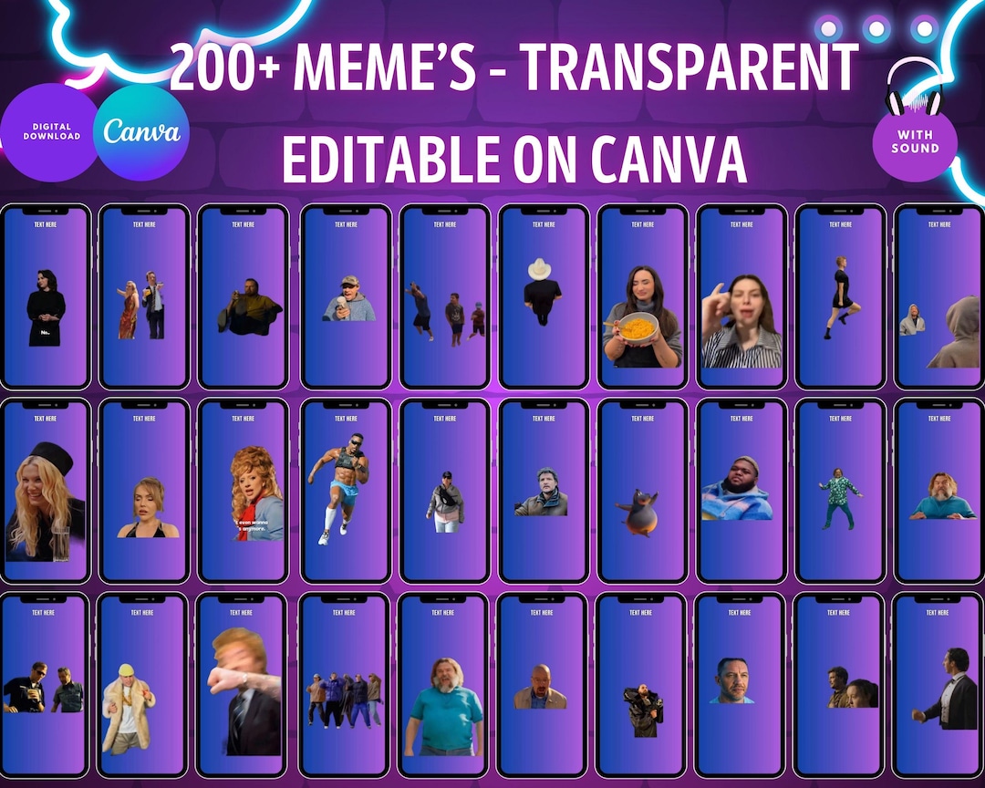 200+ Funny Meme Templates – Editable Canva Designs for Social Media ...