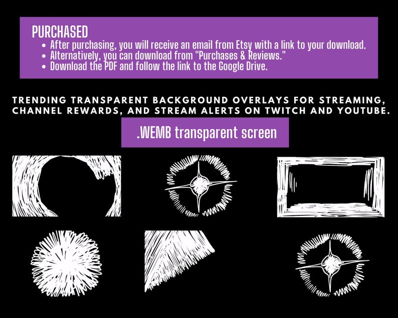 10 Twitch Stream Transitions – Animated Doodle White Overlays ...