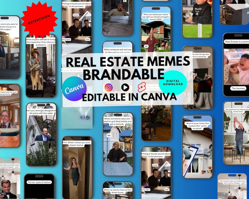 70 Real Estate Meme Templates – Realtor Social Media Content (canva ...