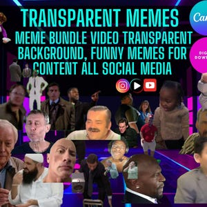 Transparent Memes | Meme Emotes | Easy Canva Edit | Funny Viral ...