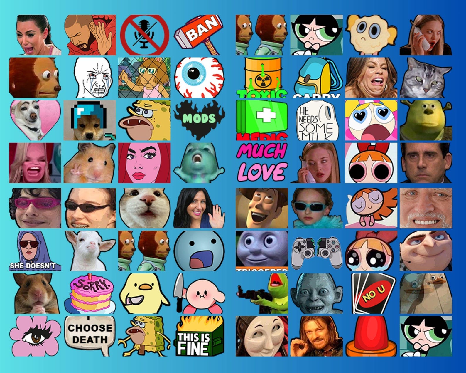 500+ Funny Meme Emotes – PNG Overlay Pack for Twitch, Discord & Youtube ...