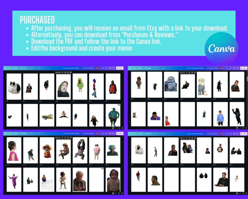 Transparent Memes | Meme Emotes | Easy Canva Edit | Funny Viral ...