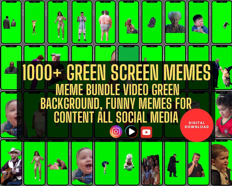 1000+ Green Screen Meme Emotes, Funny Social Media Content (digital ...
