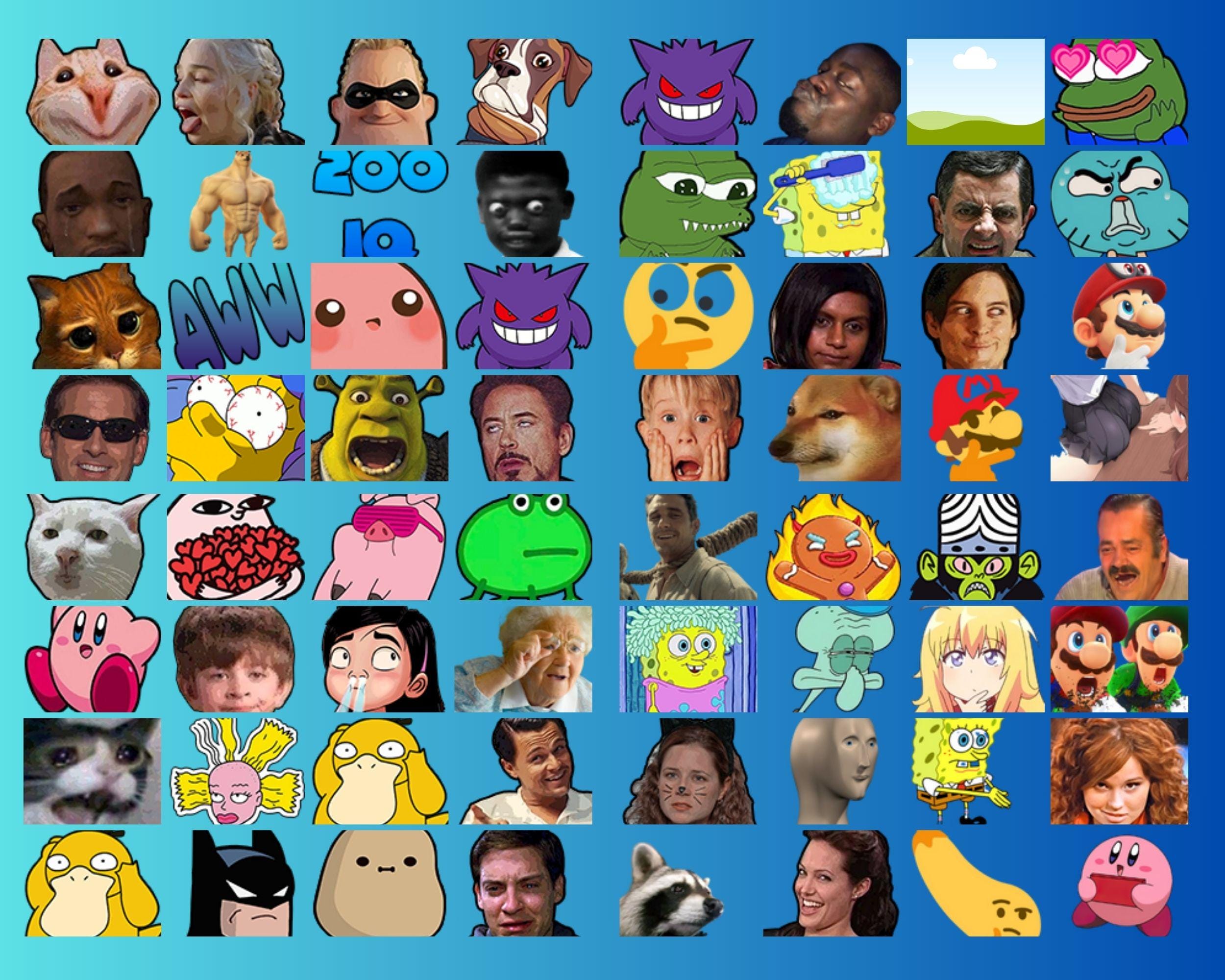 500+ Funny Meme Emotes – PNG Overlay Pack for Twitch, Discord & Youtube ...