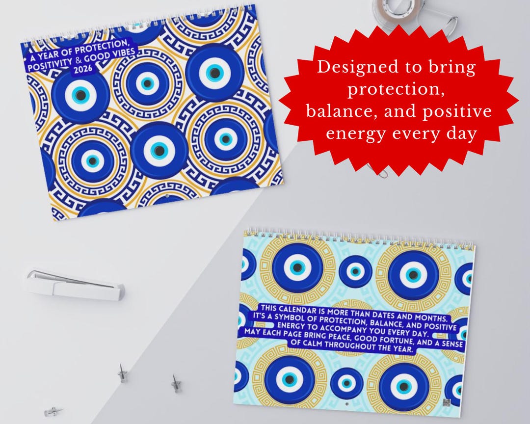 Evil Eye Wall Calendar 2026 – Year of Protection, Balance & Positive ...
