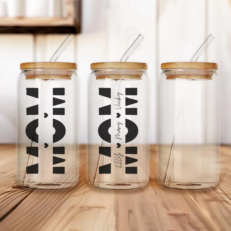 Personalized Mom Glass - Custom Drinking Glass - Mother's Day Gift ...