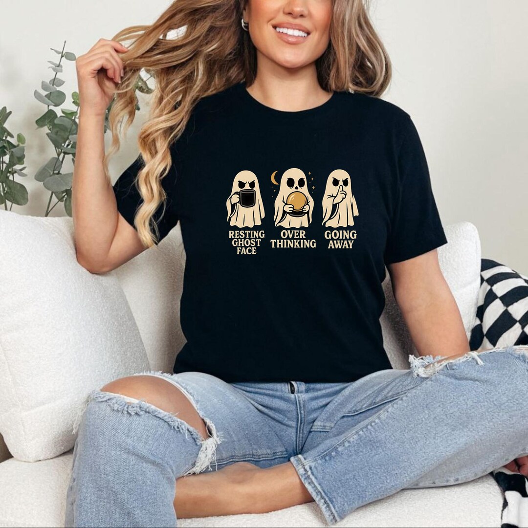 Resting Ghost Face Tee, Going Away Ghost Tee, Sarcastic Ghosts T-shirt ...
