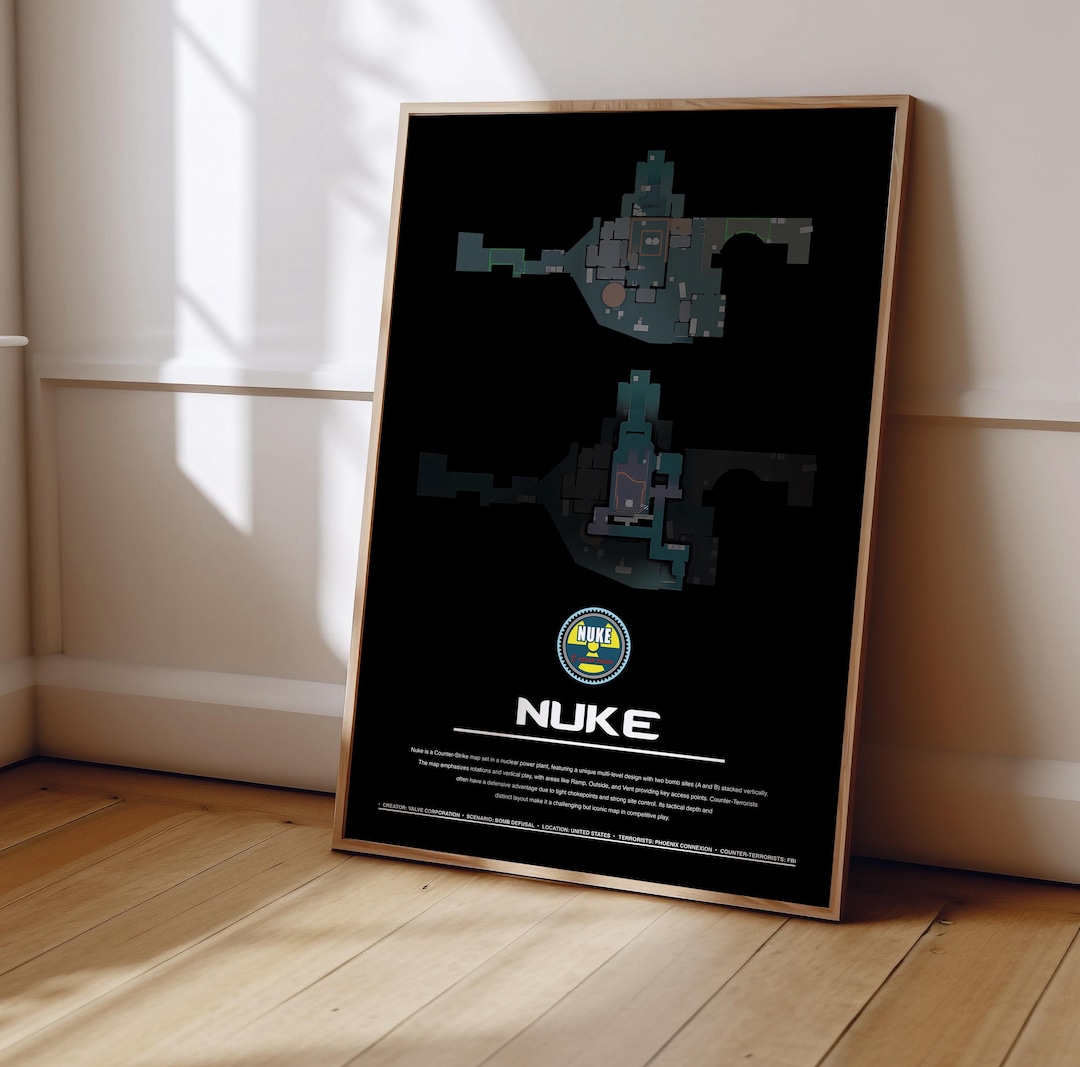 Counter Strike Nuke Poster | Counter Strike Print | Gaming Poster ...