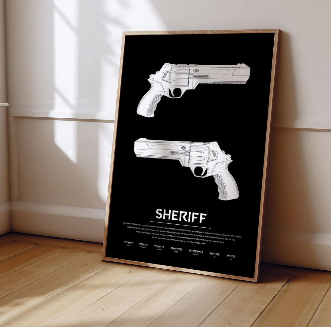 Valorant Sheriff Poster | Valorant Poster Print | Gaming Poster ...