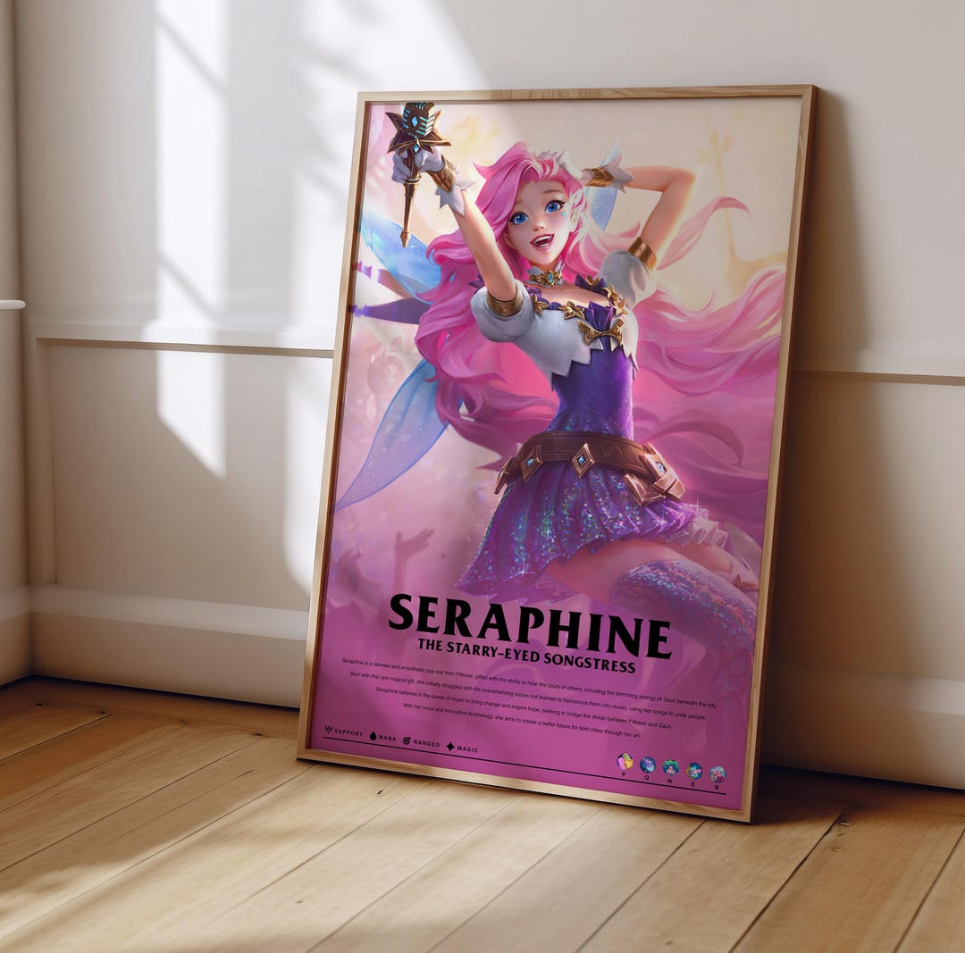 League of Legends Seraphine Poster | LoL Poster Print | Gaming Poster ...