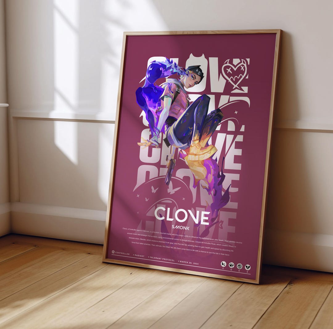 Valorant Clove Poster | Valorant Poster Print | Gaming Poster | Gaming ...