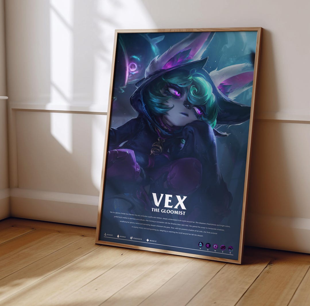 League of Legends Vex Poster | Lol Poster Print | Gaming Poster ...