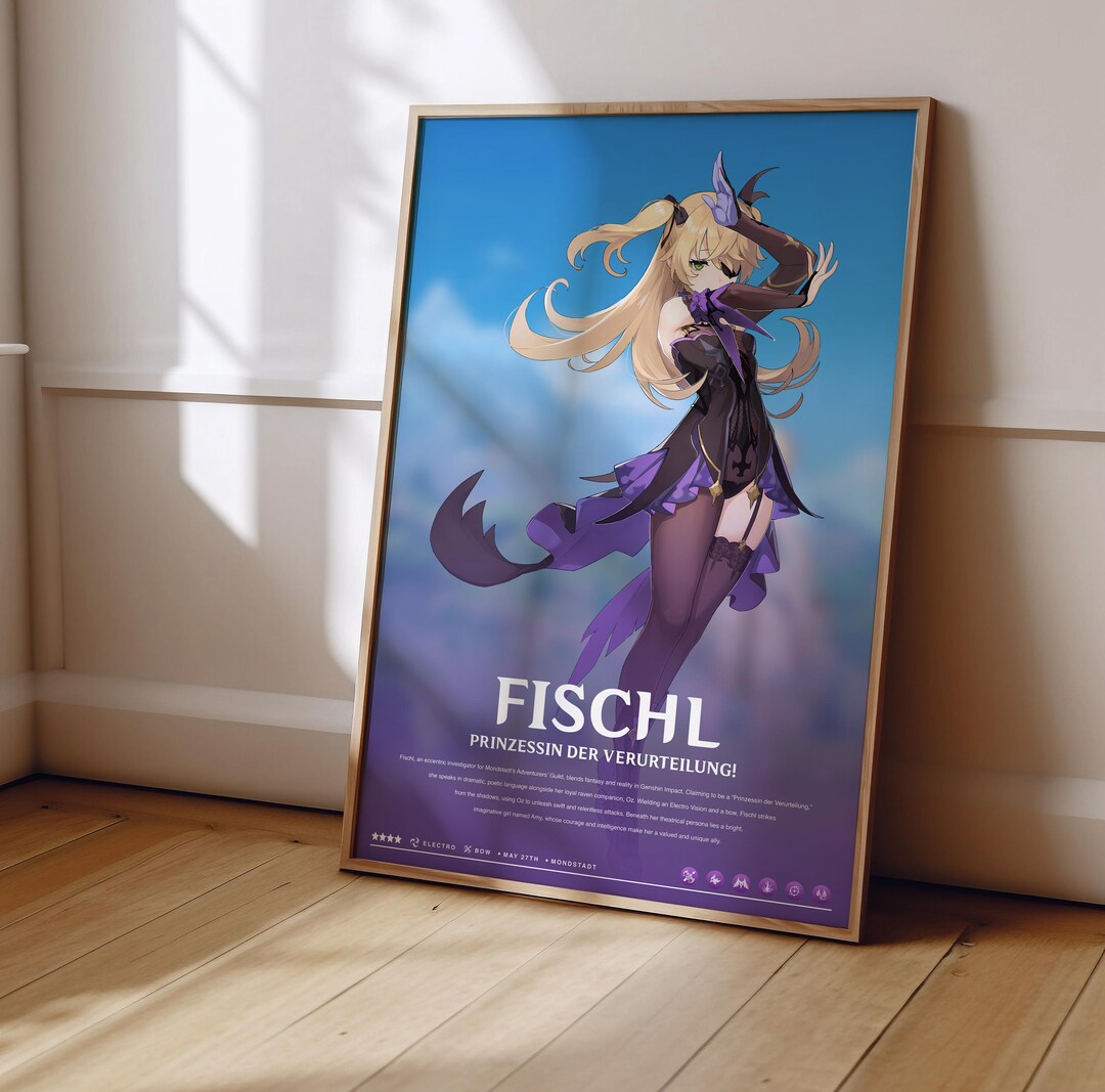 Genshin Impact Fischl Poster | Genshin Impact Print | Gaming Poster ...