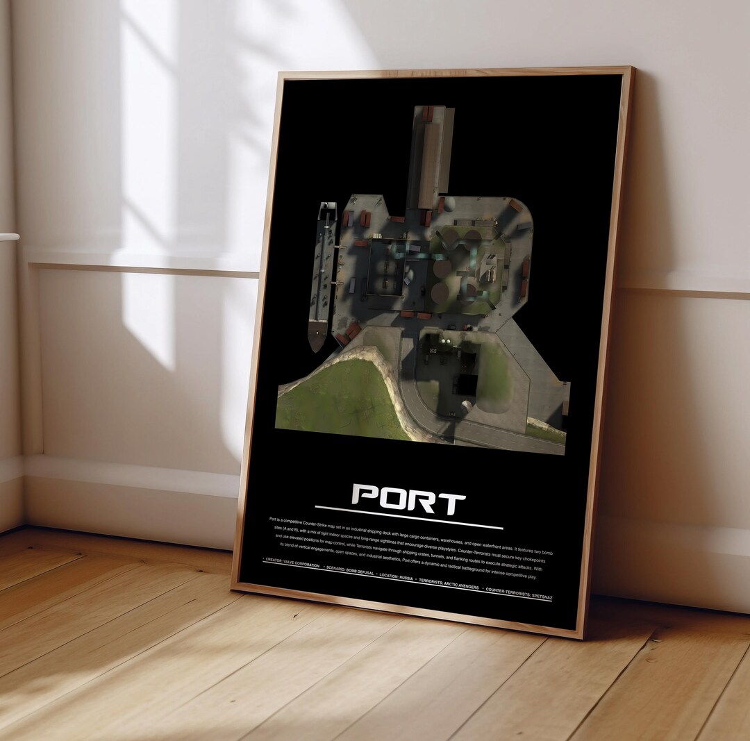 Counter Strike Port Poster | Counter Strike Print | Gaming Poster ...