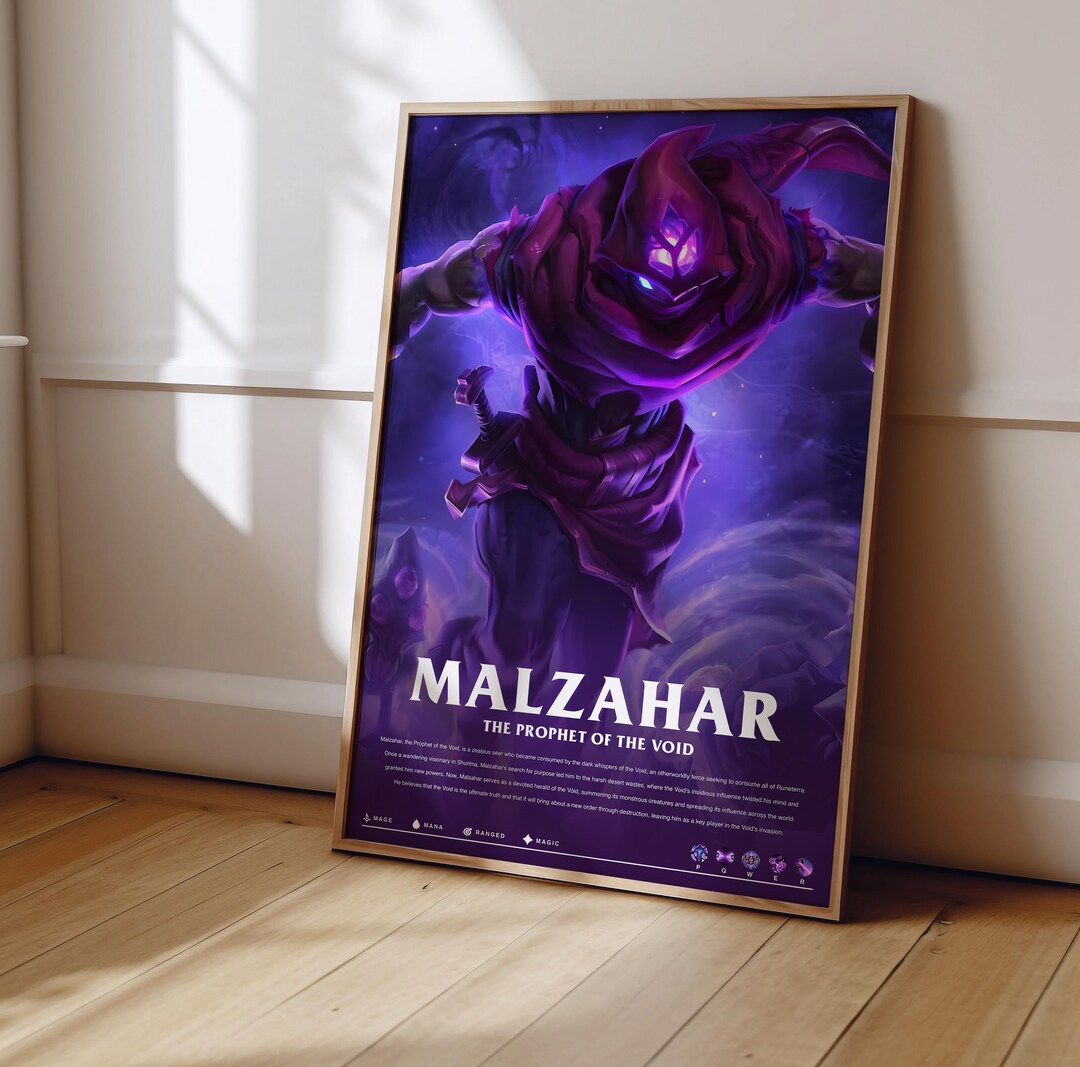 League of Legends Malzahar Poster | Lol Poster Print | Gaming Poster ...