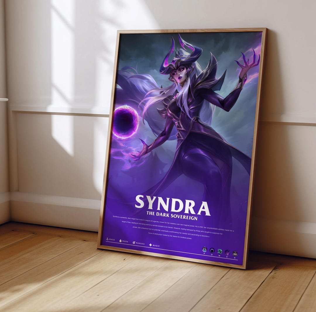League of Legends Syndra Poster | Lol Poster Print | Gaming Poster ...