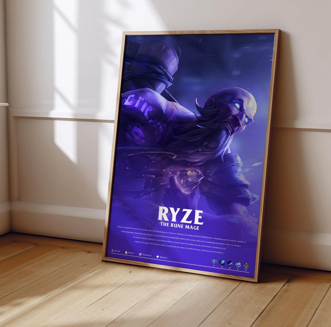 League of Legends Ryze Poster | Lol Poster Print | Gaming Poster ...