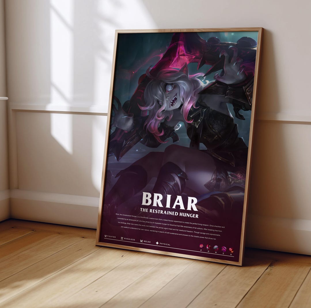 League of Legends Briar Poster | Lol Poster Print | Gaming Poster ...