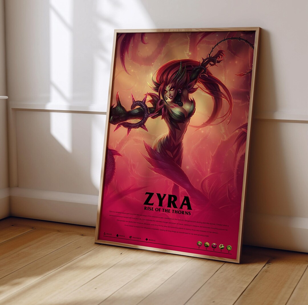 League of Legends Zyra Poster | Lol Poster Print | Gaming Poster ...