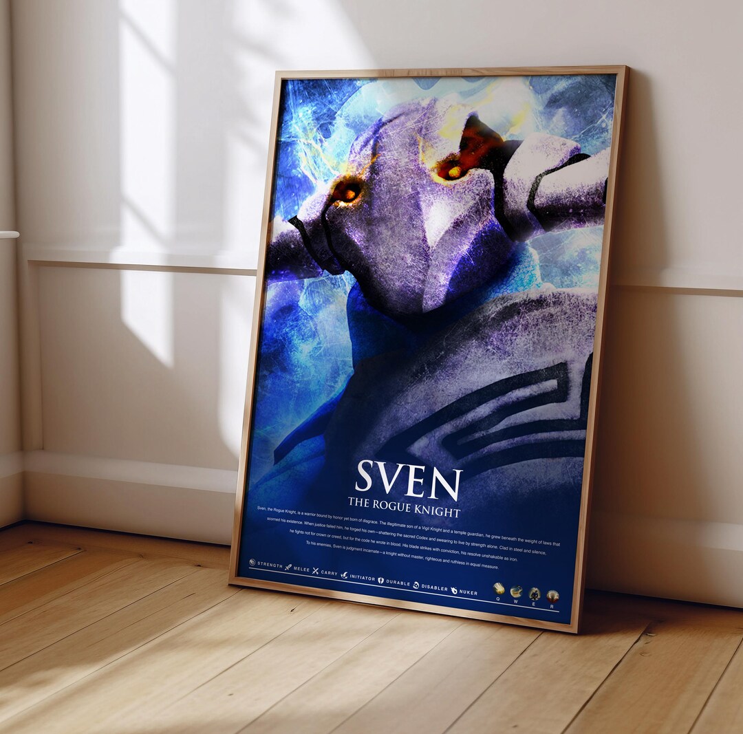 Dota 2 Sven Poster | Dota 2 Poster Print | Gaming Poster | Gaming Decor ...
