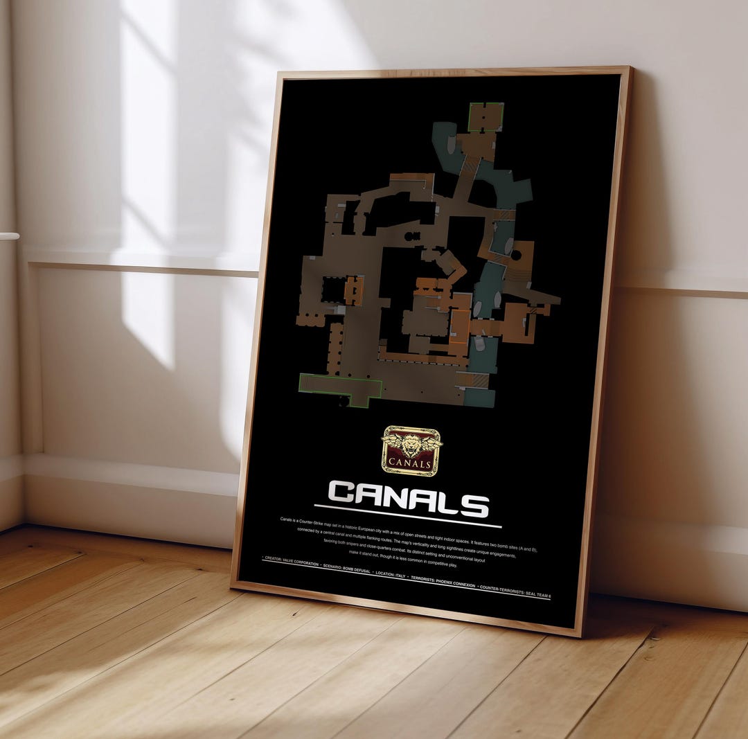 Counter Strike Canals Poster | Counter Strike Print | Gaming Poster ...