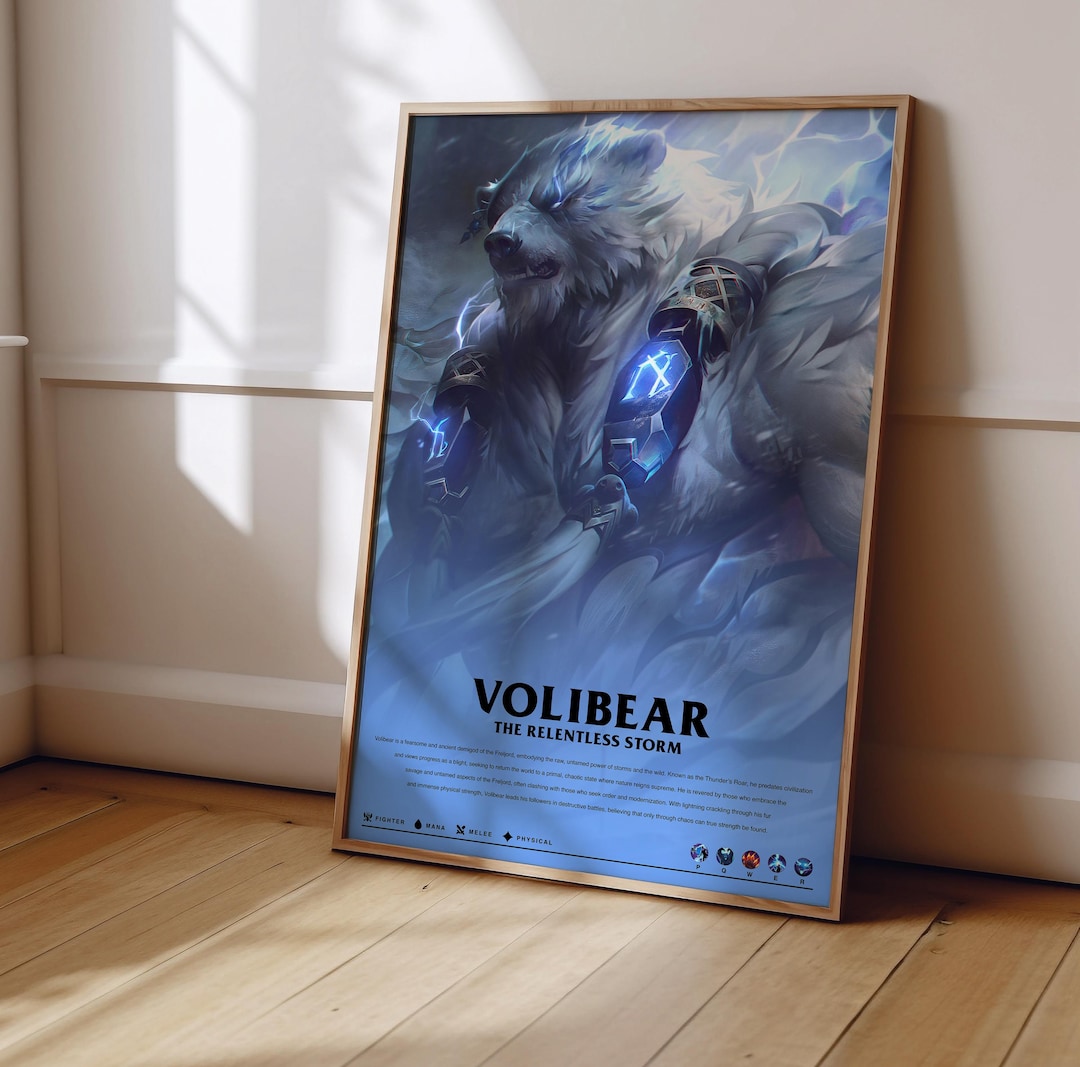 League of Legends Volibear Poster | Lol Poster Print | Gaming Poster ...