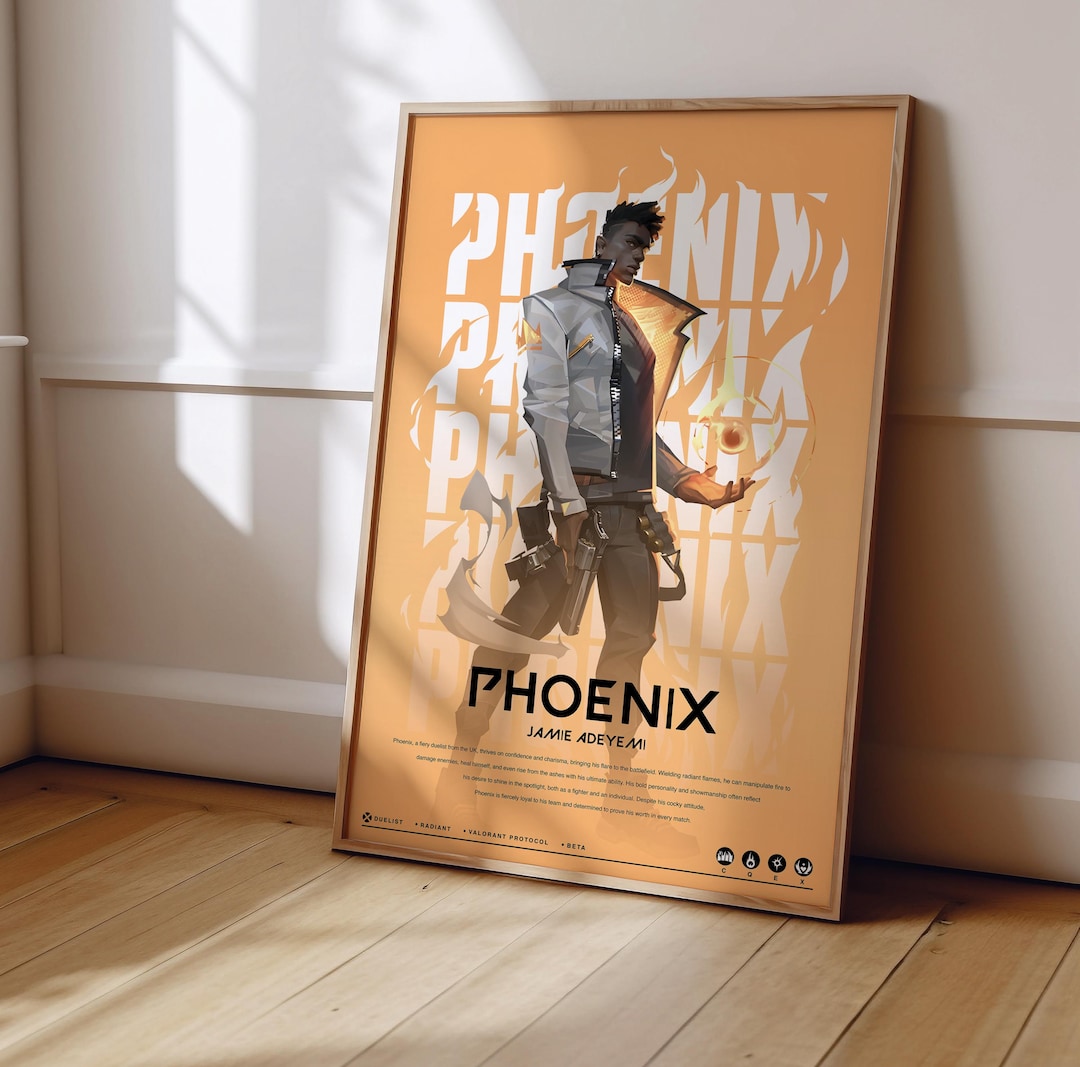 Valorant Phoenix Poster | Valorant Poster Print | Gaming Poster ...