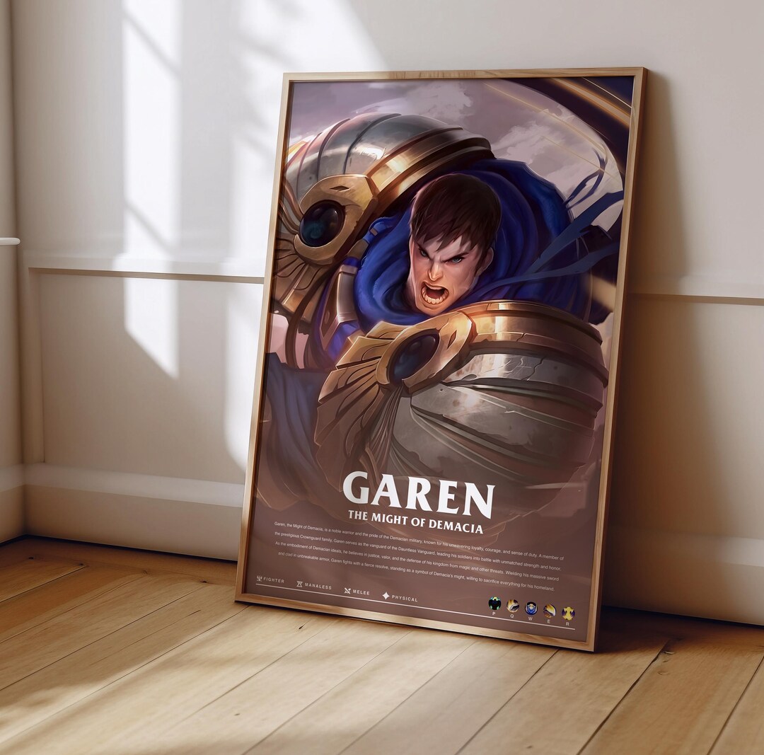 League of Legends Garen Poster | Lol Poster Print | Gaming Poster ...