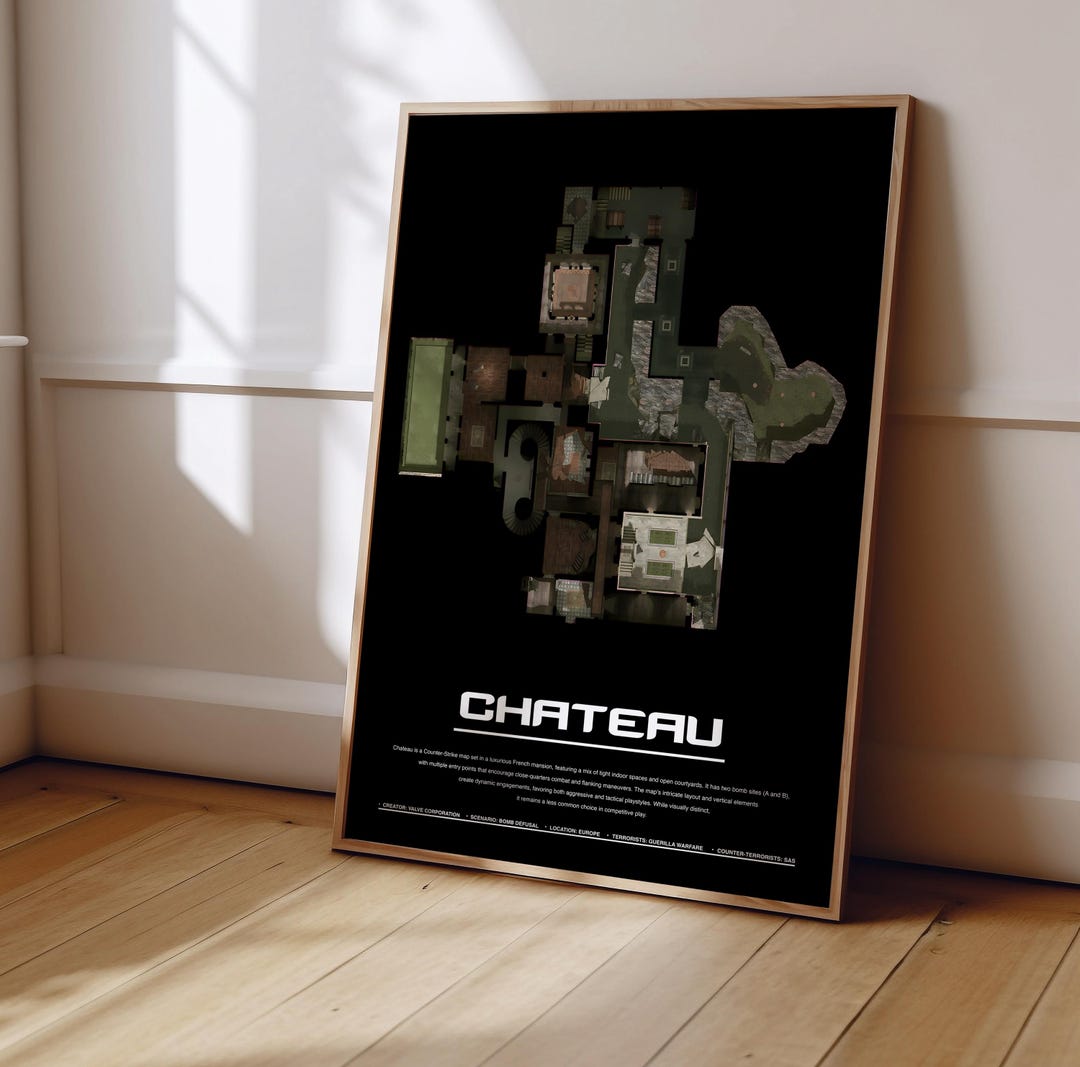 Counter Strike Chateau Poster | Counter Strike Print | Gaming Poster ...